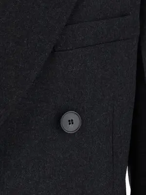 Victoria Beckham Double-breasted Wool Blazer With Peak Lapels
