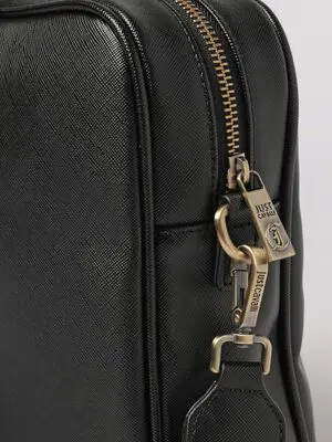 Just Cavalli Saffiano Leather Briefcase