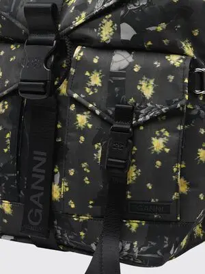 GANNI Recycled Polyamide Backpack With Floral Print