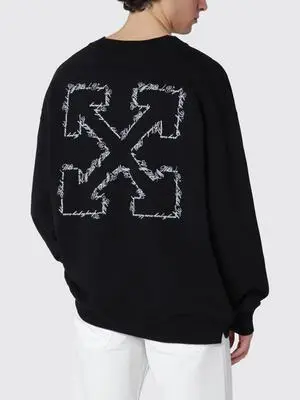 Off-White Crew Neck Sweatshirt With Arrow Logo Detail