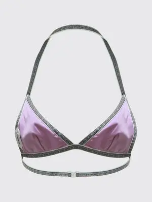 Versace Triangle Bikini Top With Iconic Greca Print