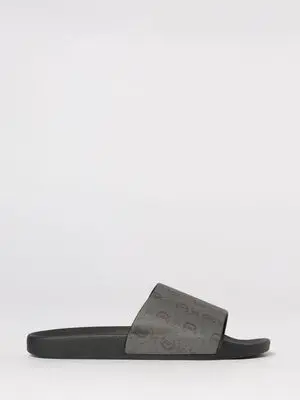 Just Cavalli Rubber Sliders With Printed Logo - Black