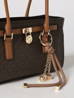 Michael Kors Hamilton Moderne Bag In Coated Cotton With Mk Monogram