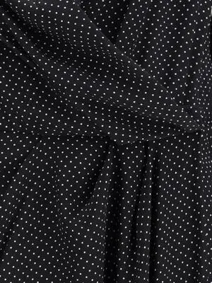 SA SU PHI Polka Dot Silk Wrap Dress