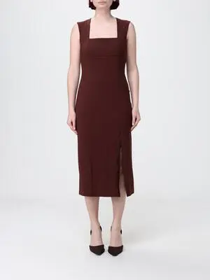 Patrizia Pepe Stretch Jersey Midi Dress - Brown