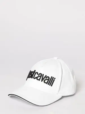 Just Cavalli Cotton Twill Baseball Cap With Embroidered Logo - White