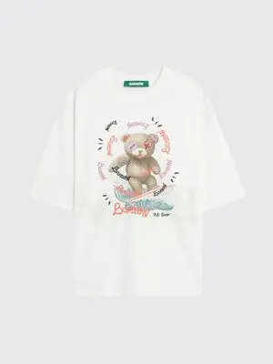 BARROW Cotton T-shirt With Graphic Print - White