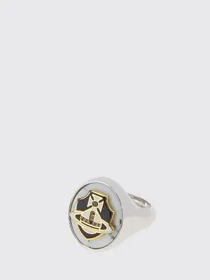 VIVIENNE WESTWOOD Oval Camino Ring With Enamel Orb Logo