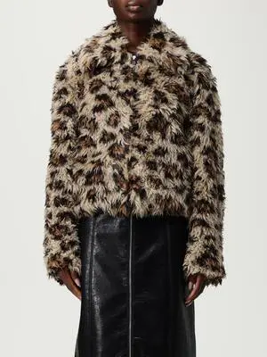 MSGM Fur Coat Colour - Beige