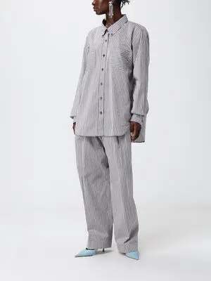 Dries Van Noten Striped Cotton And Silk Wide-leg Trousers