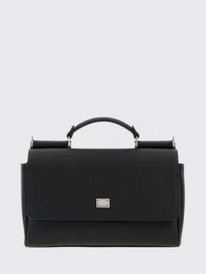 Dolce & Gabbana Grained Leather Sicily Bag - Black