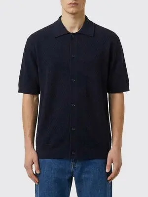 PAOLO PECORA Knitted Polo Shirt - Blue