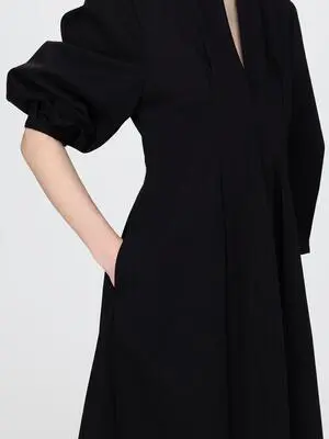TOTEME Organic Cotton Mini Dress - Black
