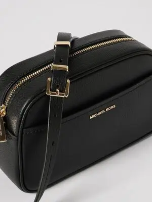 Michael Kors Jet Set Bag In Grained Leather - Black