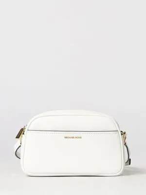 Michael Kors Jet Set Bag In Grained Leather - White