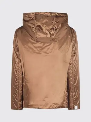 Max Mara Hooded Short Windbreaker In Technical Fabric - Brown