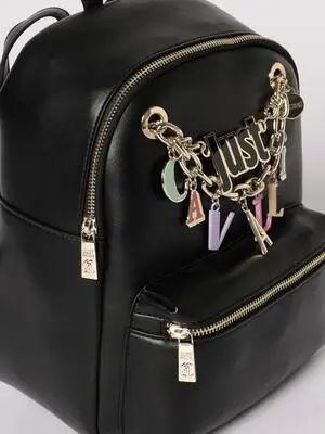 Just Cavalli Faux Leather Backpack With Charm