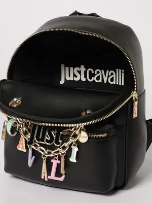 Just Cavalli Faux Leather Backpack With Charm