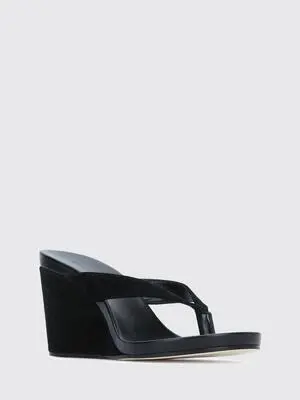Phoebe Philo Round Suede Wedge Flip-flops
