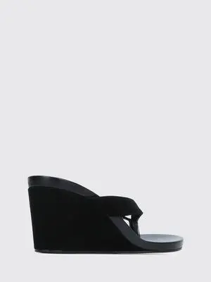 Phoebe Philo Round Suede Wedge Flip-flops