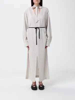 Barena Venezia Striped Silk Blend Chemisier Dress - Ivory