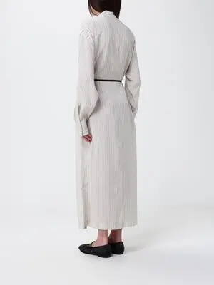 Barena Venezia Striped Silk Blend Chemisier Dress