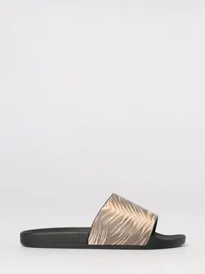 Just Cavalli Zebra Print Rubber Sliders - Brown