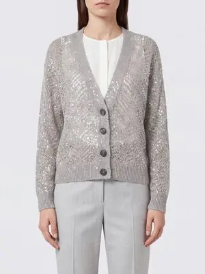 Brunello Cucinelli Sequin-embellished Open-knit Cardigan