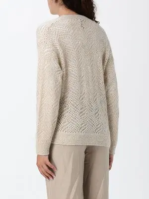Brunello Cucinelli Open-knit Wool-blend Cardigan With Sequins And V-neck