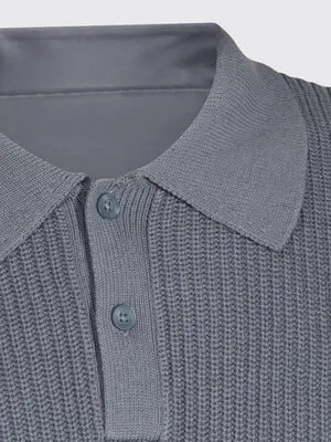 Carhartt Work In Progress Long-sleeved Cotton Knit Polo With Ribbed Collar