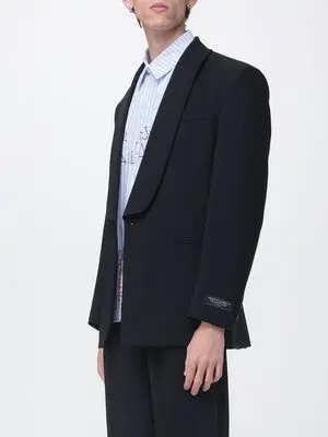 MSGM Single-breasted Virgin Wool Blazer