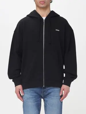 Hugo Zip-up Hoodie - Black
