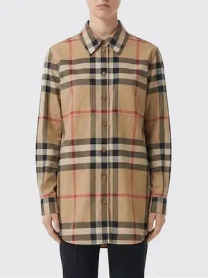 Burberry Cotton Shirt With Vintage Check Print - Beige