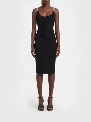 Versace Ruched Midi Dress - Black