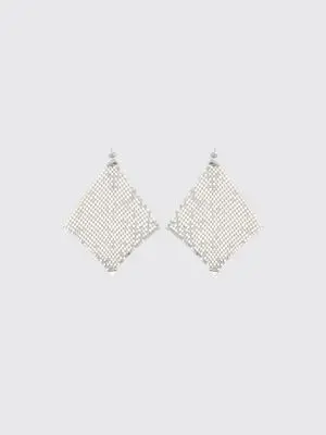 Rabanne Flow Brass Earrings - Silver