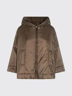 Max Mara Hooded Short Down Jacket In Technical Fabric With Dropped Shoulders