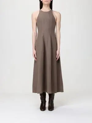 Brunello Cucinelli Sleeveless Midi Dress - Brown