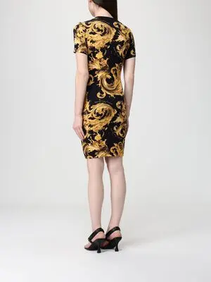 Versace Cotton Dress With Baroque Pattern