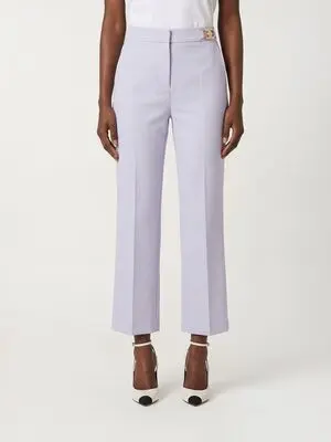 Elisabetta Franchi Crêpe Cropped Pants - Lilac