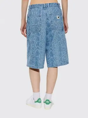 Carhartt Work In Progress Python Print Double Knee Bermuda Shorts - Blue