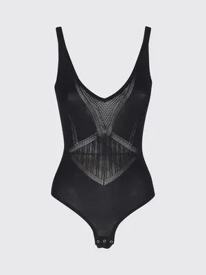 Elisabetta Franchi Perforated Knit Bodysuit Top