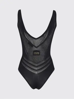 Elisabetta Franchi Perforated Knit Bodysuit Top