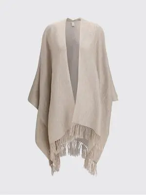Brunello Cucinelli Linen And Viscose Cape - Beige