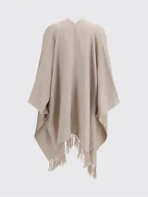 Brunello Cucinelli Linen And Viscose Cape - Beige