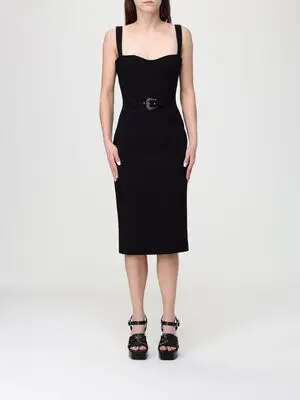 Versace Stretch Crêpe Midi Dress - Black