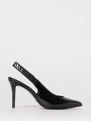 Versace Patent Leather Slingback - Black