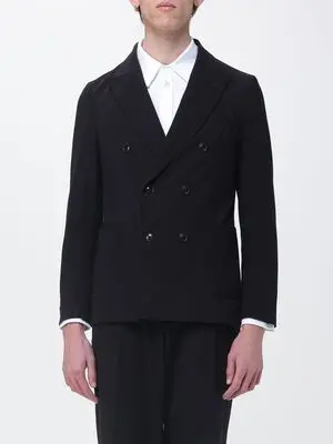CIRCOLO 1901 Double Breasted Cotton Jersey Blazer - Black