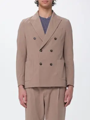CIRCOLO 1901 Double Breasted Cotton Jersey Blazer - Brown