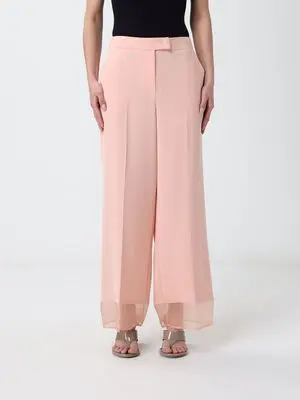 SIMONA CORSELLINI Crêpe Tailored Trousers - Pink