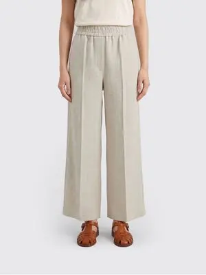 Brunello Cucinelli Herringbone Wide-leg Trousers